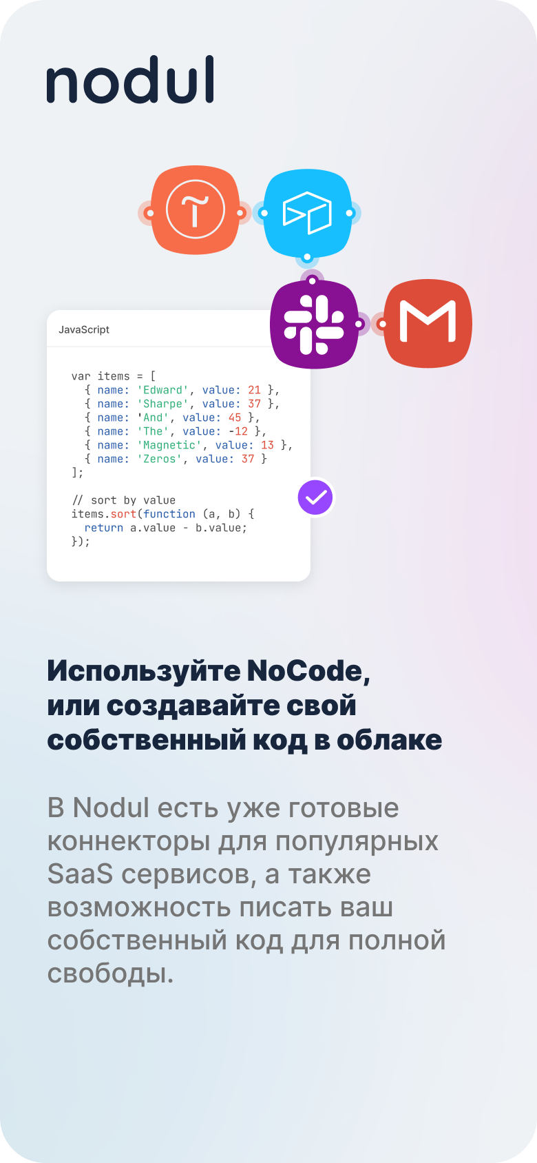 Nodul — Lowcode платформа автоматизации. Просто соберите процессы в ...